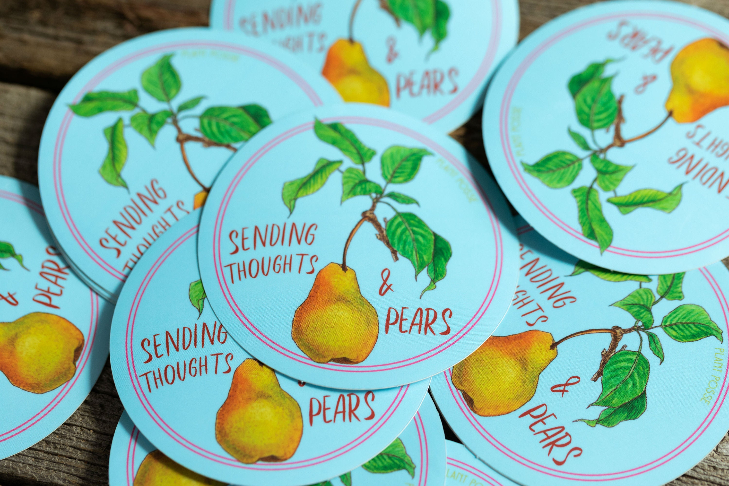 Pear Vinyl Sticker Pear Art Vegan Stickers Vegan Gifts | Etsy