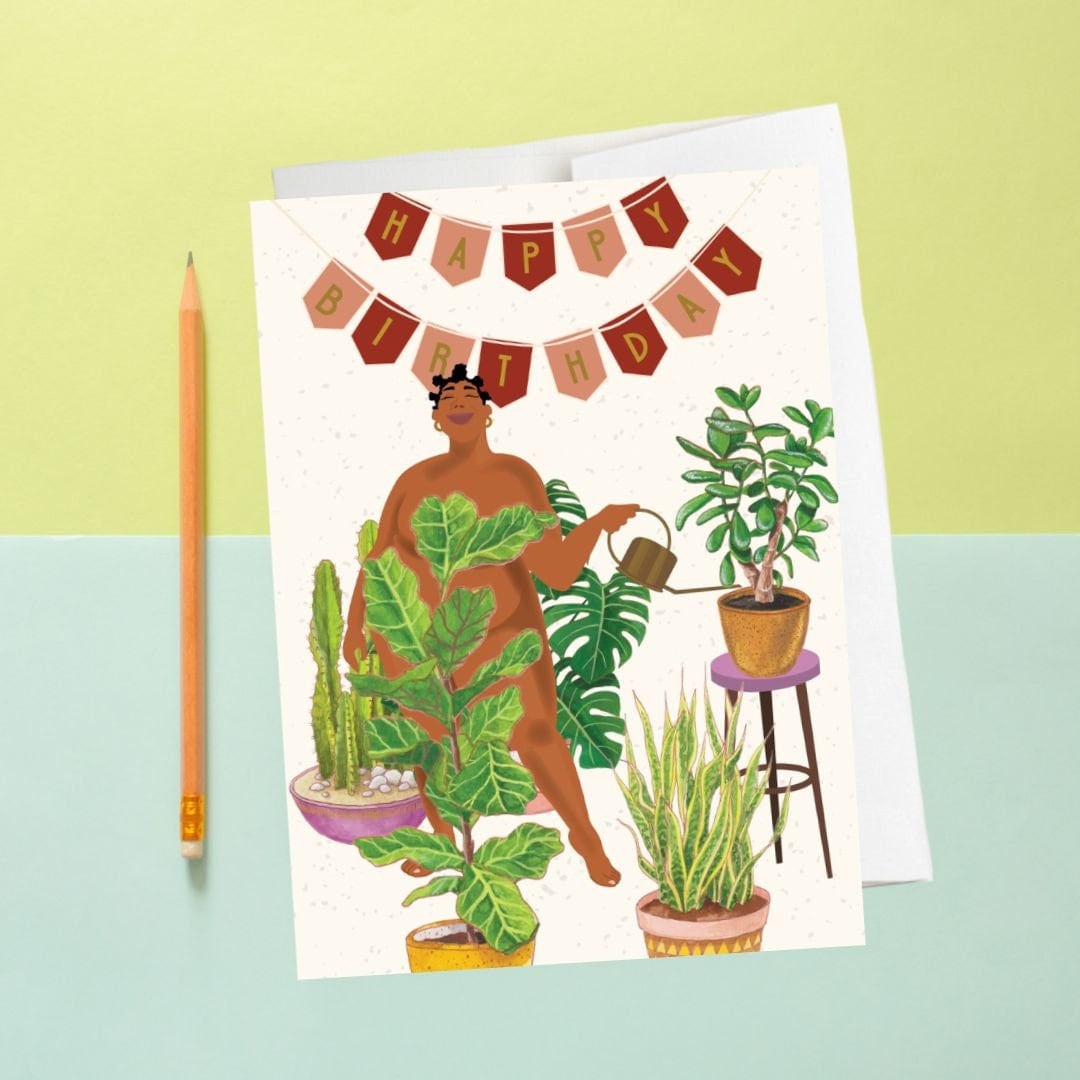Plant Birthday Card, Plant Greeting Card, Birthday Plant, Houseplants ...
