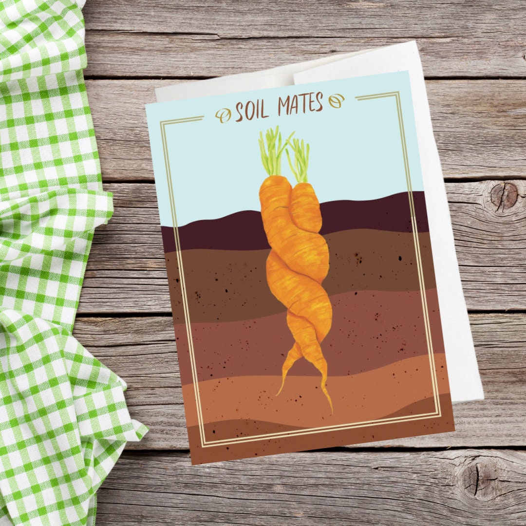 Carrot Card, Soulmates Card, Root Vegetables, Farming Card, Carrot ...
