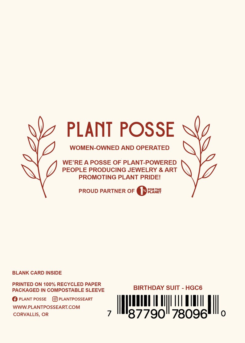 Plant Birthday Card, Plant Greeting Card, Birthday Plant, Houseplants ...