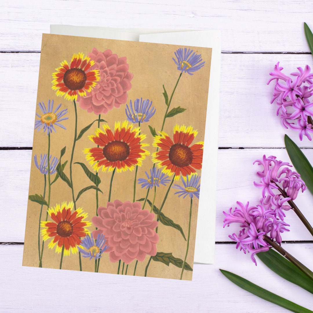 Wildflower Card, Floral Card, Country Card, Plant Posse, Flower Power ...