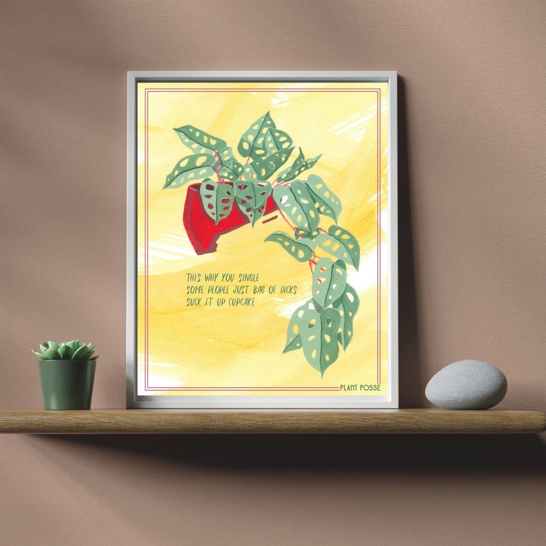 Plant Print, 8 X 10, Cheese Plant, Haiku, Poetry, Print, Eco Friendly ...
