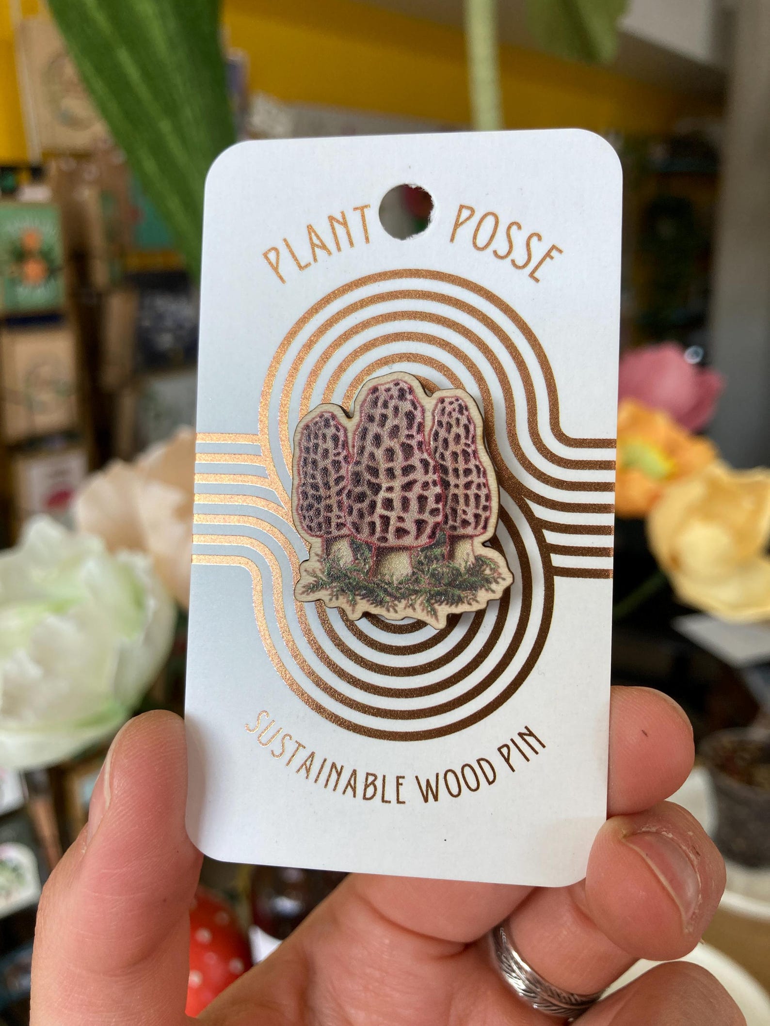 Morels Wood Pin, Mushroom Pin, Wooden Pin, Mushroom Art, Morel, Gifts ...