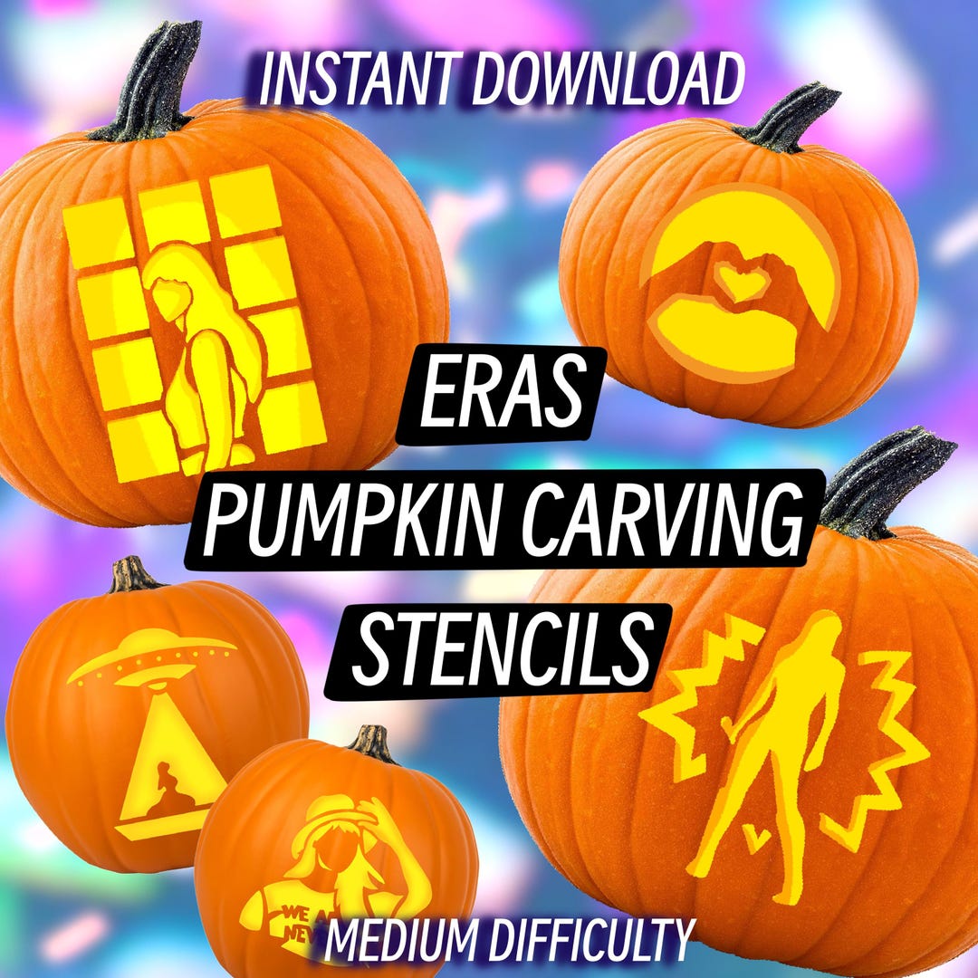 ERAS Pumpkin Carving Stencils - 8 Pack Instant Download - Etsy UK