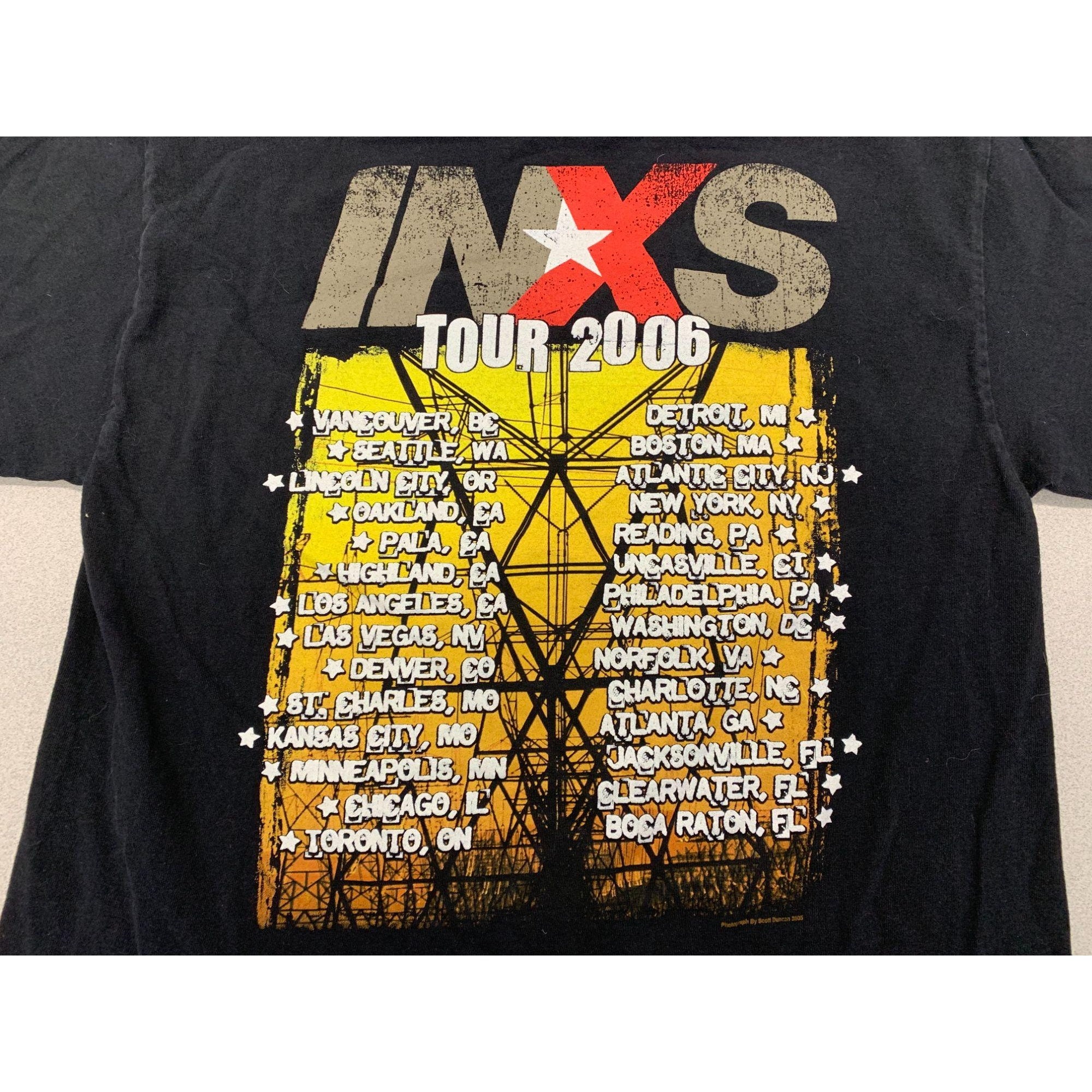 INXS Tour Men's Black Band T-Shirt Size Medium Cotton | Etsy