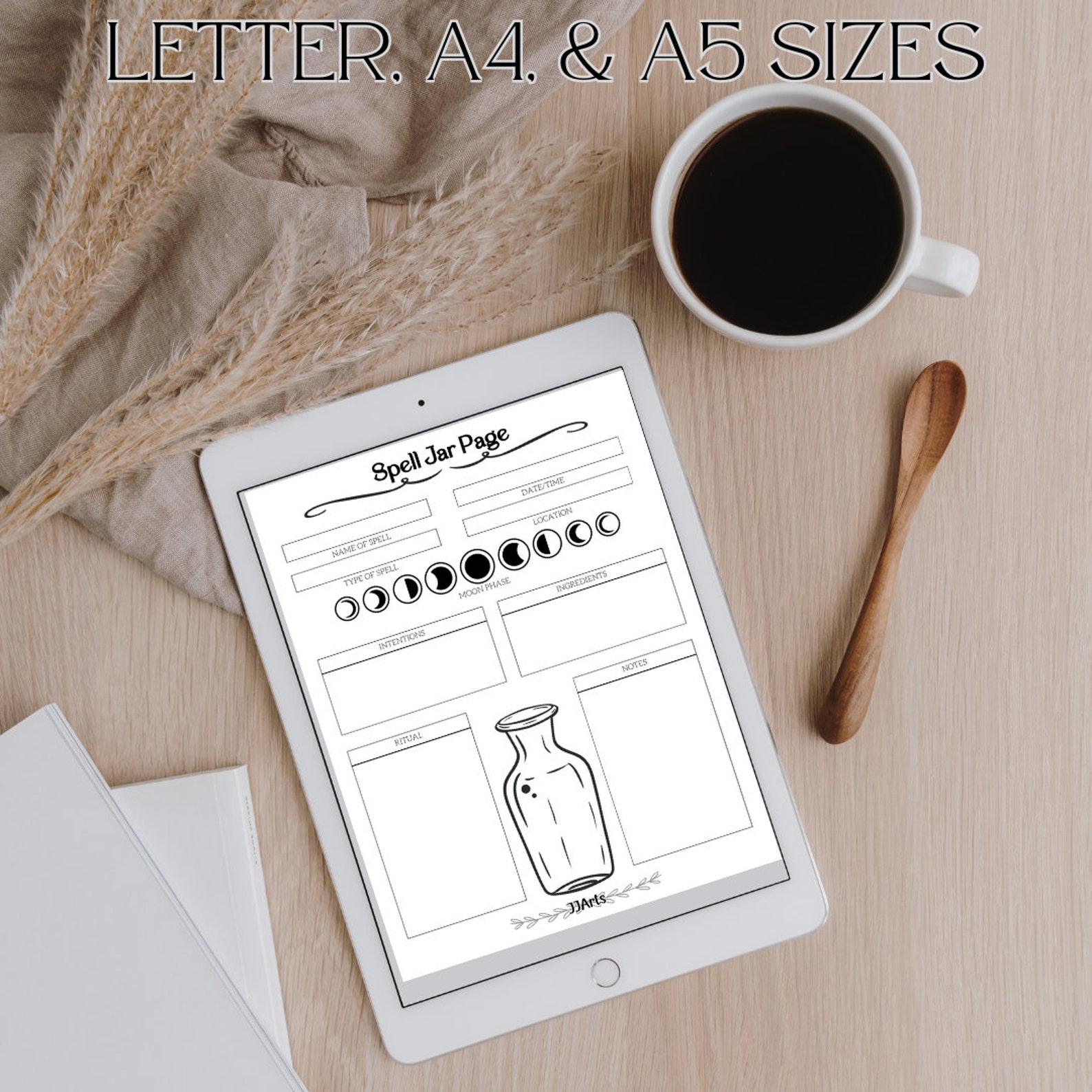 Spell Jar Ritual Page - PDF (letter, A4, &A5 Size) - Etsy
