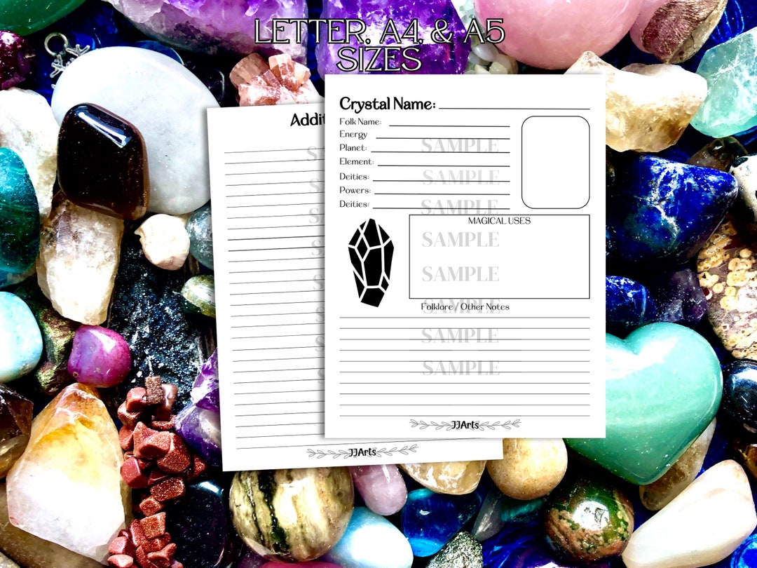 Crystal Lore Grimoire Page Template – Magickal Journal (PDF) - Etsy