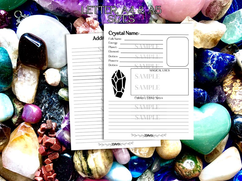 Crystal Lore Grimoire Page Template – Magickal Journal (PDF) - Etsy