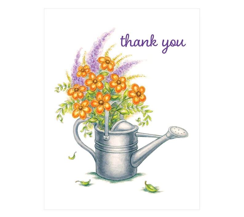 Set of 10 Garden Thank-you Cards - Etsy