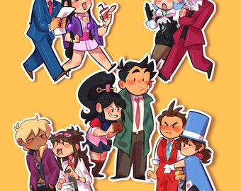 Stickers Ace Attorney Speech Bubbles Set of 6 Objection Hold It Got It ...