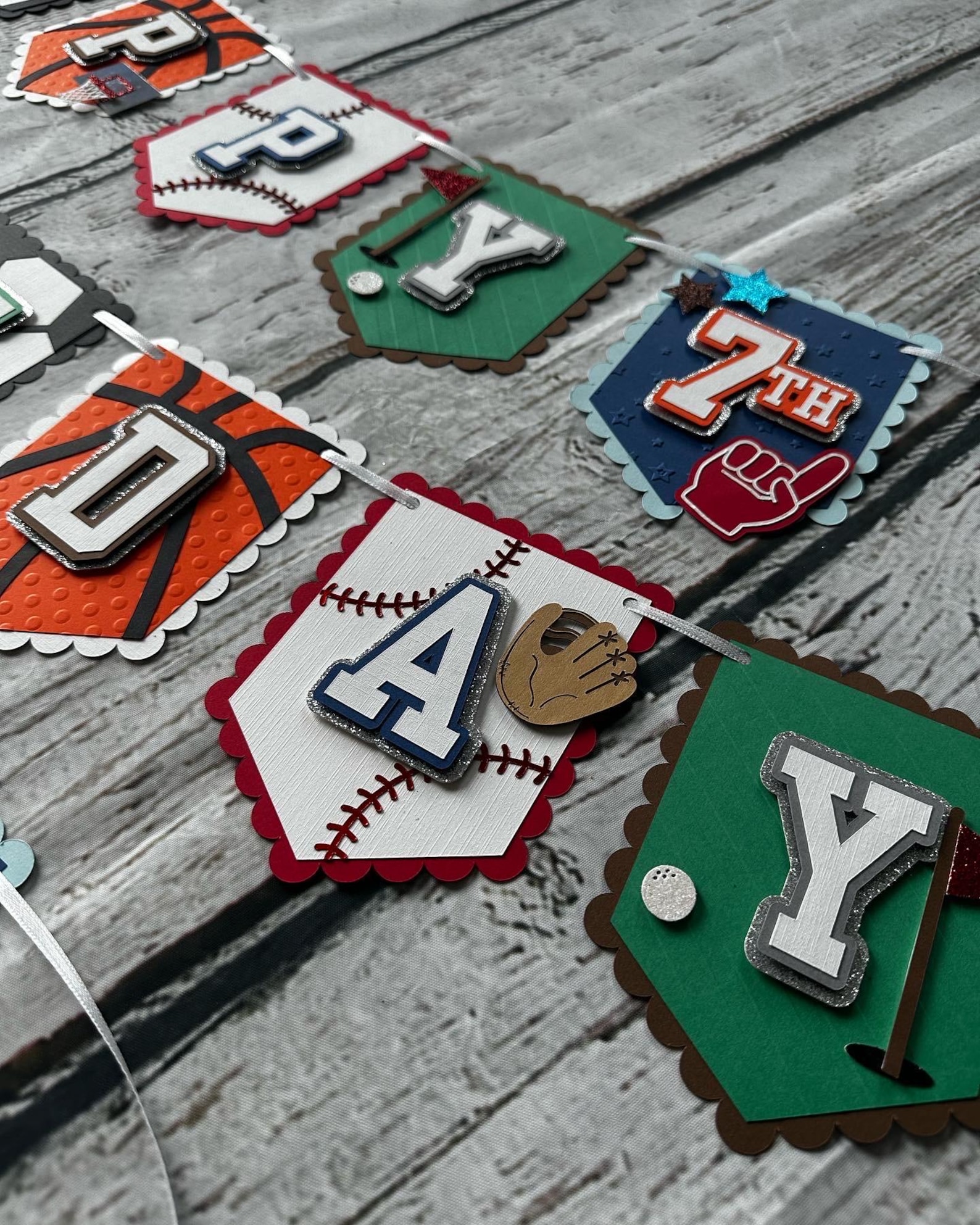 Sports Birthday Banner, All Sports Party, Football Party, Sports Themed ...