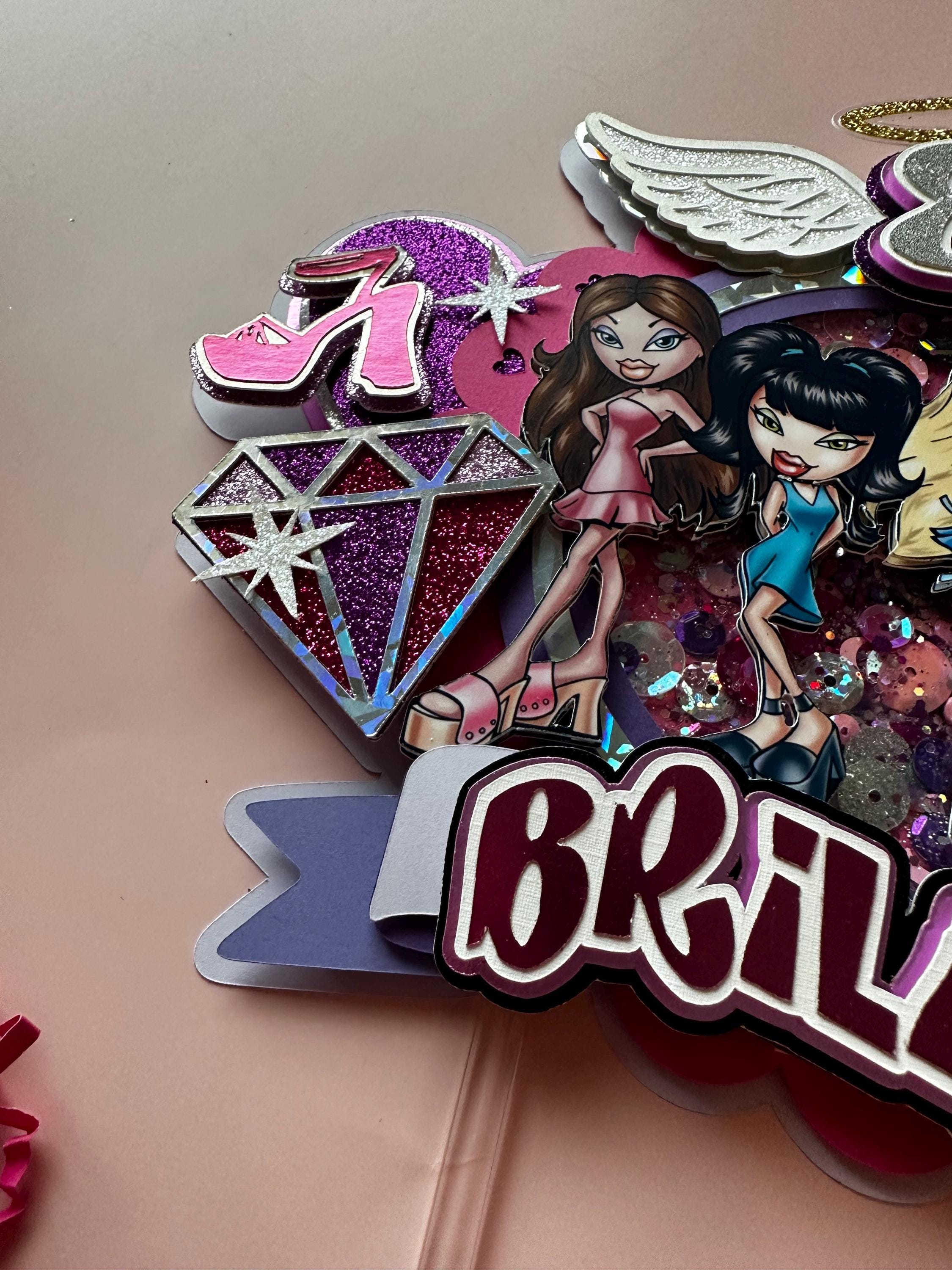 Bratz Birthday Cake Topper, Brat Doll Cake Topper, Girly Birthday Party ...