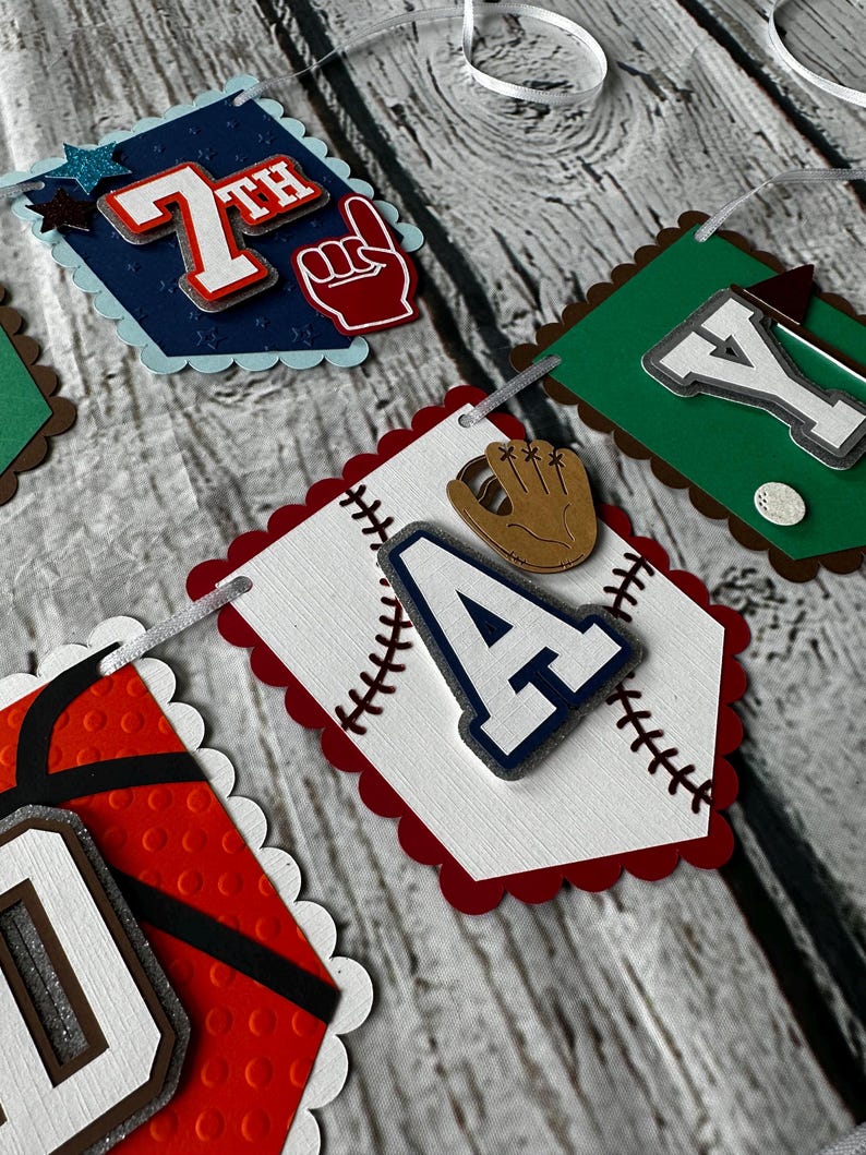 Sports Birthday Banner, All Sports Party, Football Party, Sports Themed ...