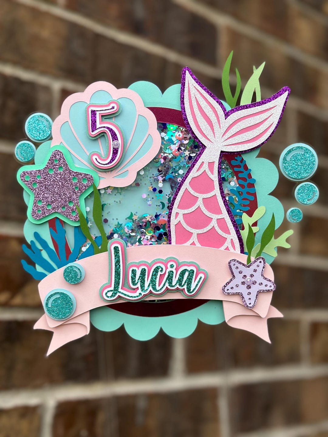 Mermaid Birthday Cake Topper, Mermaid Party Decor, Under the Sea Party ...