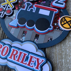 Train Birthday Cake Topper, Train Party Cake Topper, Shaker Cake Topper ...