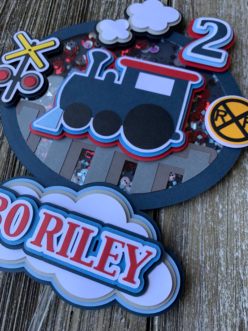 Train Birthday Cake Topper Train Party Cake Topper Shaker - Etsy