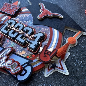 Graduation Cake Topper, Texas Grad Cake Topper, Longhorn Graduation ...