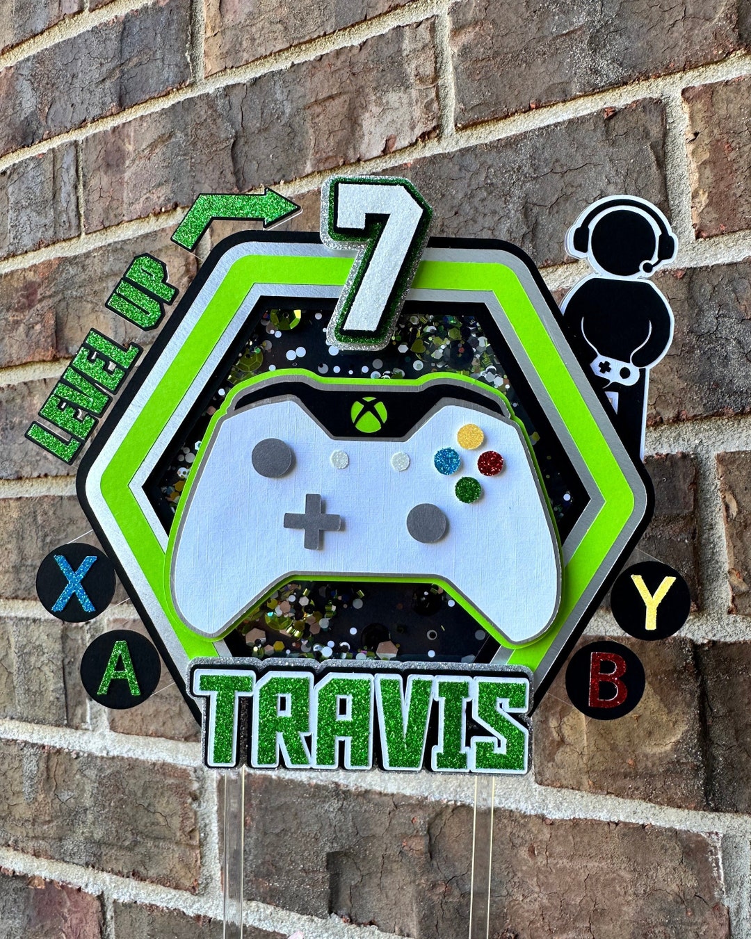 Gamer Cake Topper, Gaming Birthday Cake Topper, Gamer Birthday ...