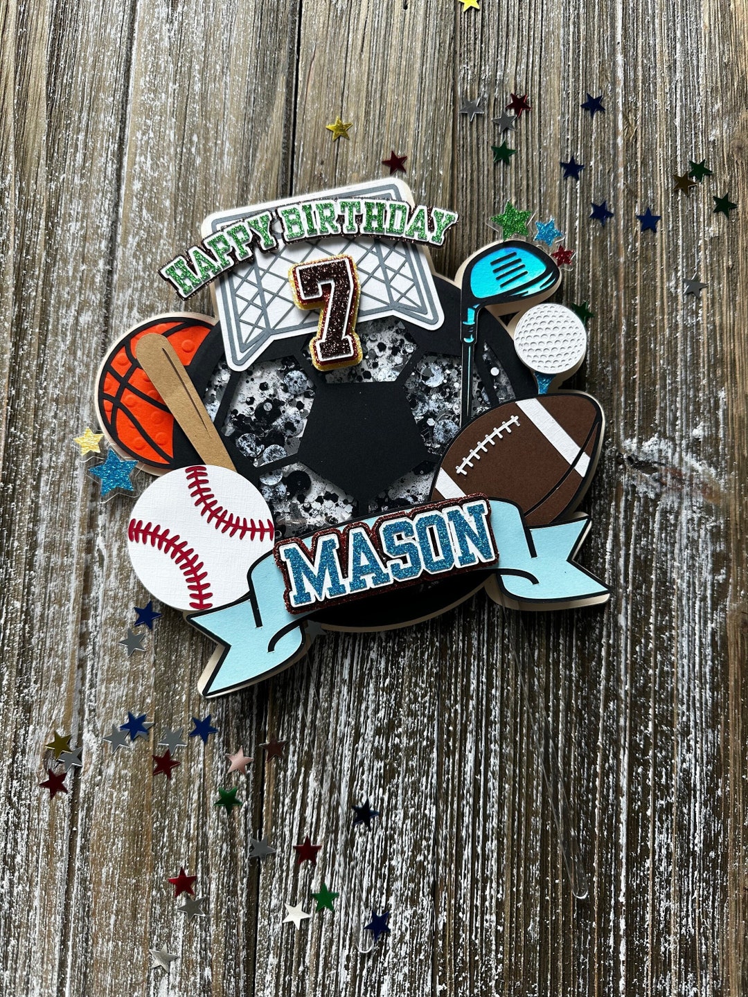 Sports Birthday Cake Topper, Sports Party, All Sports Cake Topper ...