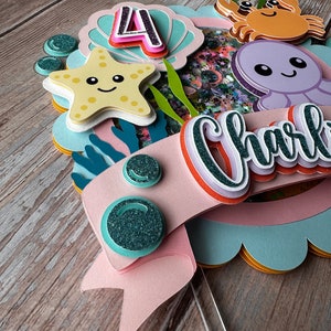 Under the Sea Shaker Cake Topper, Ocean Theme Cake Topper, Ocean ...