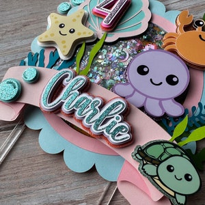 Under the Sea Shaker Cake Topper, Ocean Theme Cake Topper, Ocean ...