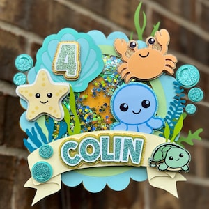 Under the Sea Shaker Cake Topper, Ocean Theme Cake Topper, Ocean ...