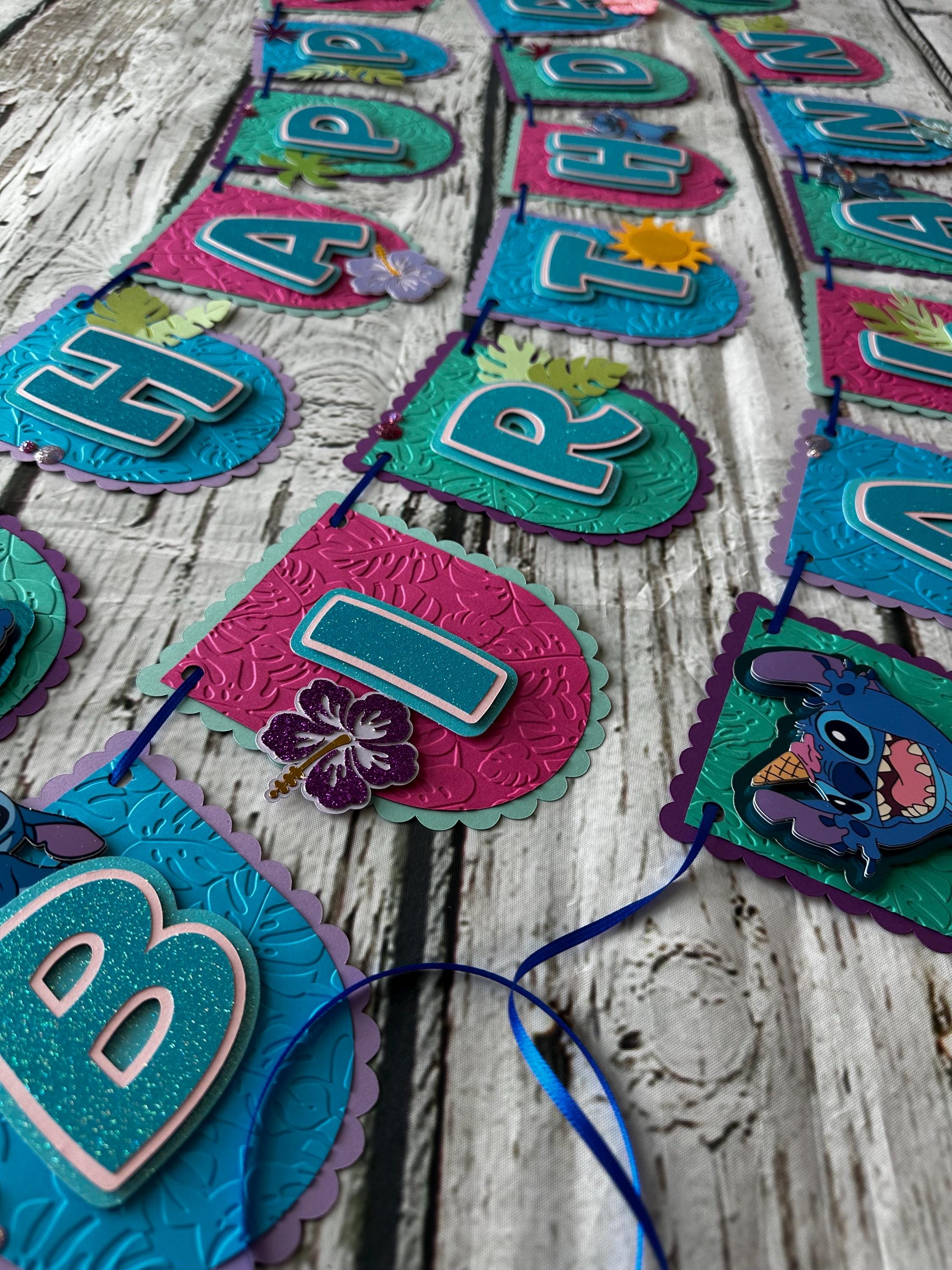 Stitch Birthday Banner, Lilo and Stitch Party Supplies, Stitch Birthday ...