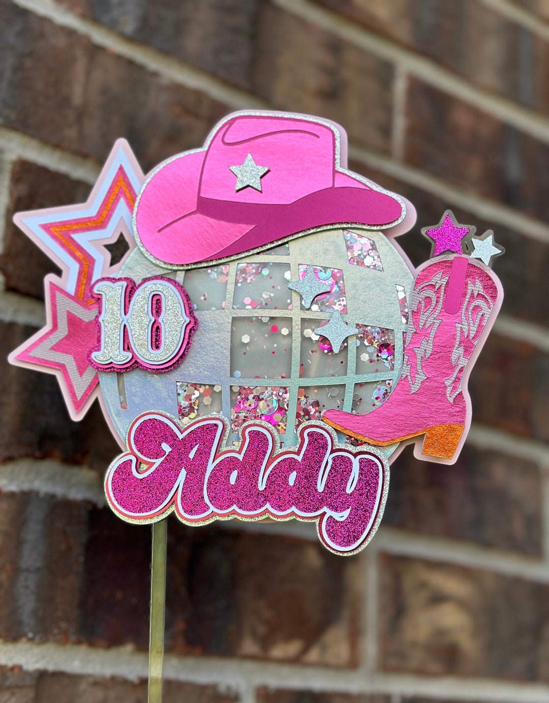 Disco Cowgirl Cake Topper, Disco Party, Cowgirl Party Decor, Disco ...