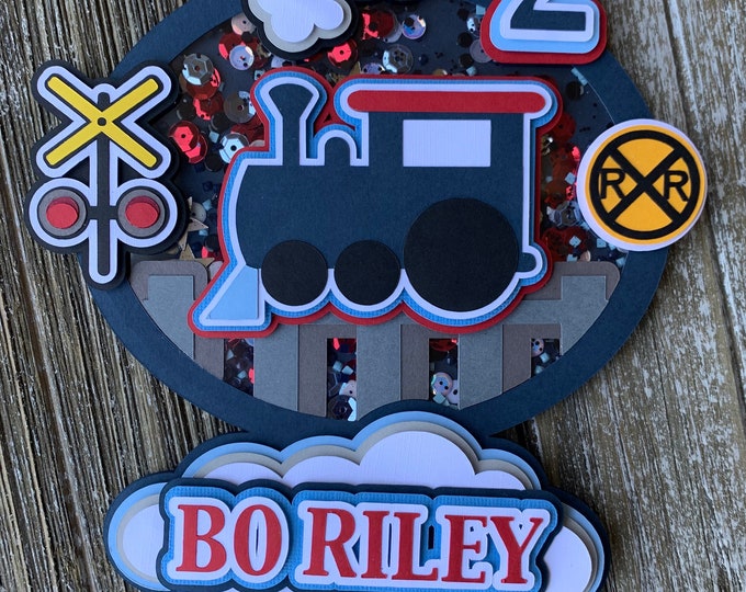 Train Birthday Cake Topper Train Party Cake Topper Shaker - Etsy