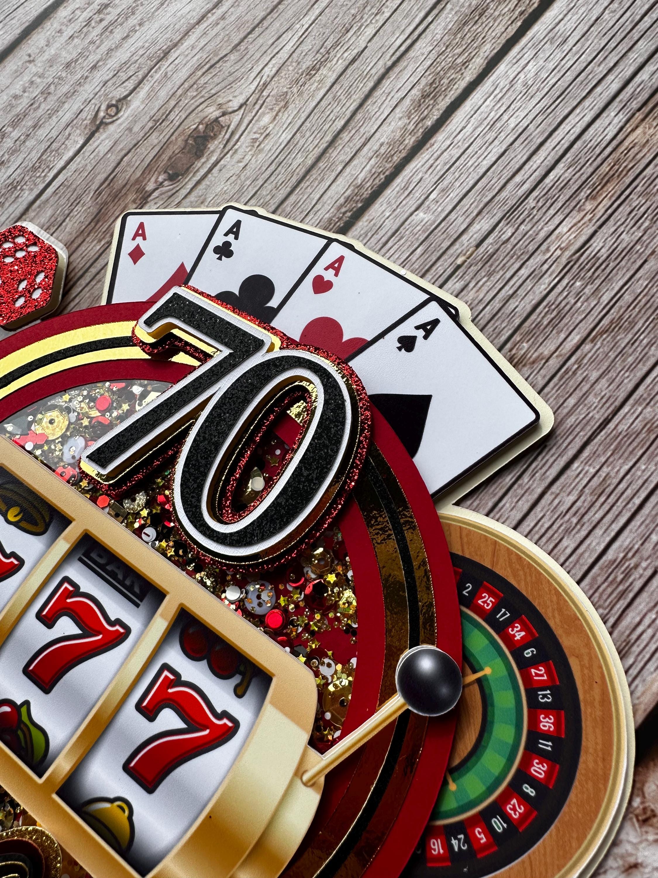 Las Vegas Cake Topper, Vegas Birthday Party, Gambling Casino Cake ...