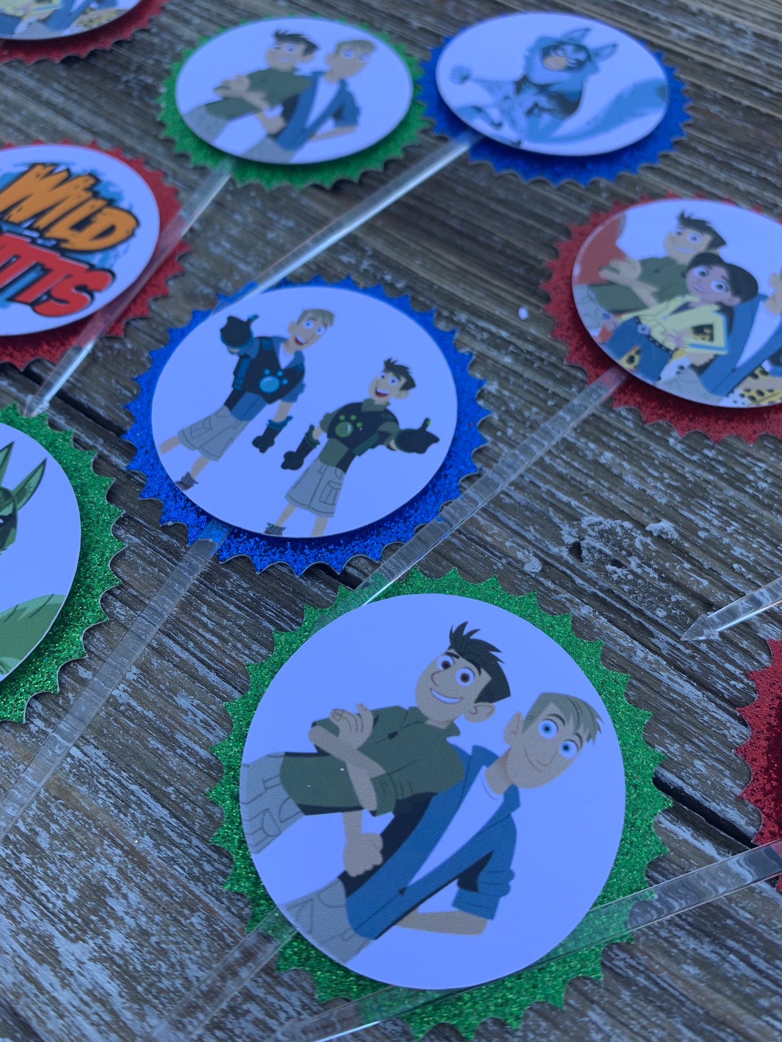 Set of 12 Wild Kratts Cupcake Toppers, Wild Kratts Theme Party, Wild ...