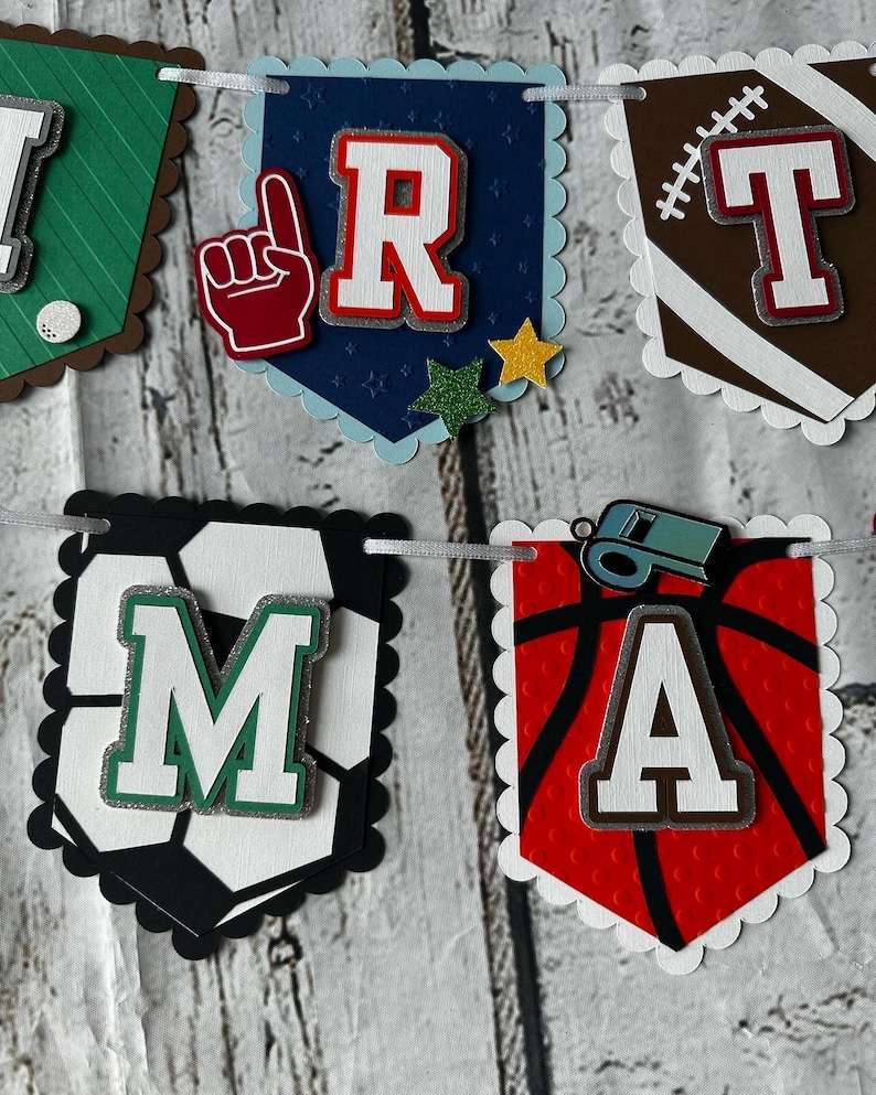 Sports Birthday Banner, All Sports Party, Football Party, Sports Themed ...