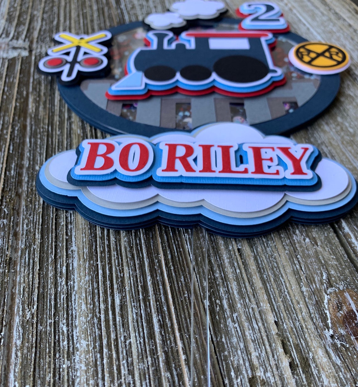 Train Birthday Cake Topper Train Party Cake Topper Shaker - Etsy