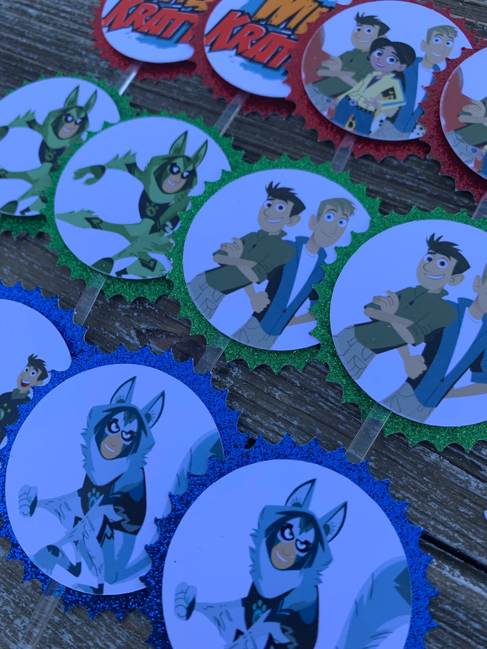 Set of 12 Wild Kratts Cupcake Toppers, Wild Kratts Theme Party, Wild ...