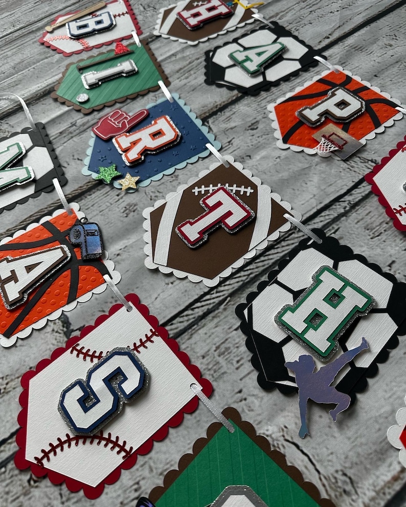 Sports Birthday Banner, All Sports Party, Football Party, Sports Themed ...