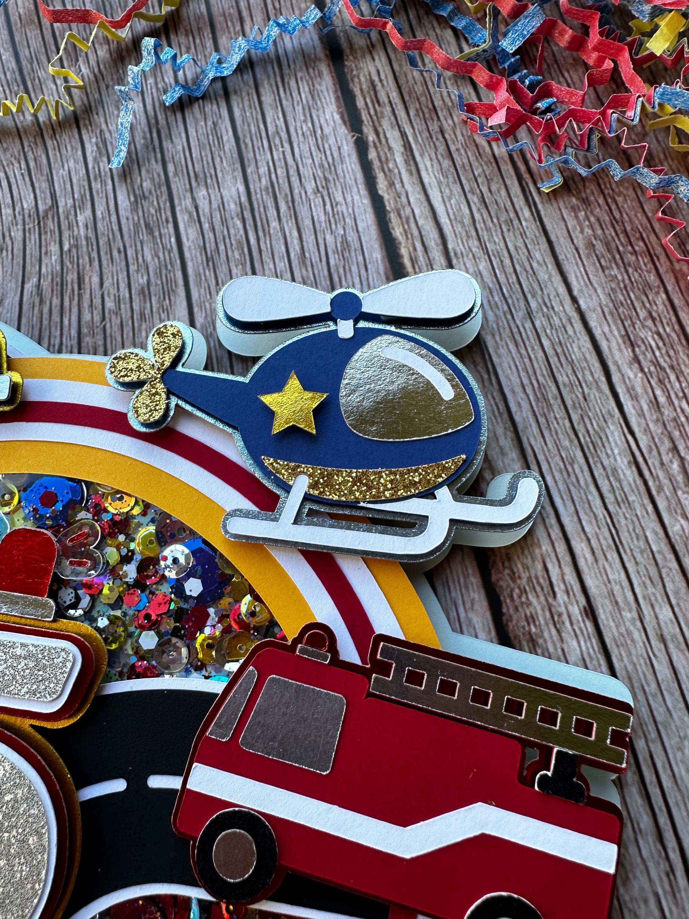 Emergency Vehicle Cake Topper, Transportation Vehicle Birthday Party ...