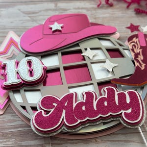 Disco Cowgirl Cake Topper, Disco Party, Cowgirl Party Decor, Disco ...