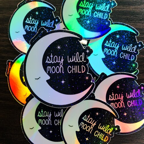 Stay Wild Moon Child Vinyl Sticker die Cut - Etsy
