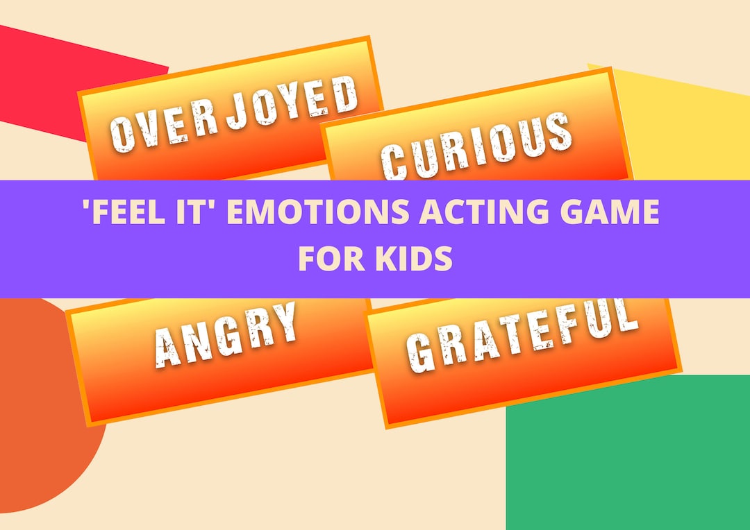 Feel It Emotion Acting Cards for Kids - Printable, PDF, Drama Games ...