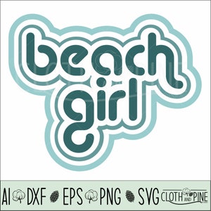 Beach Girl Svg Retro SVG Design Vacation Svg Girls Trip - Etsy