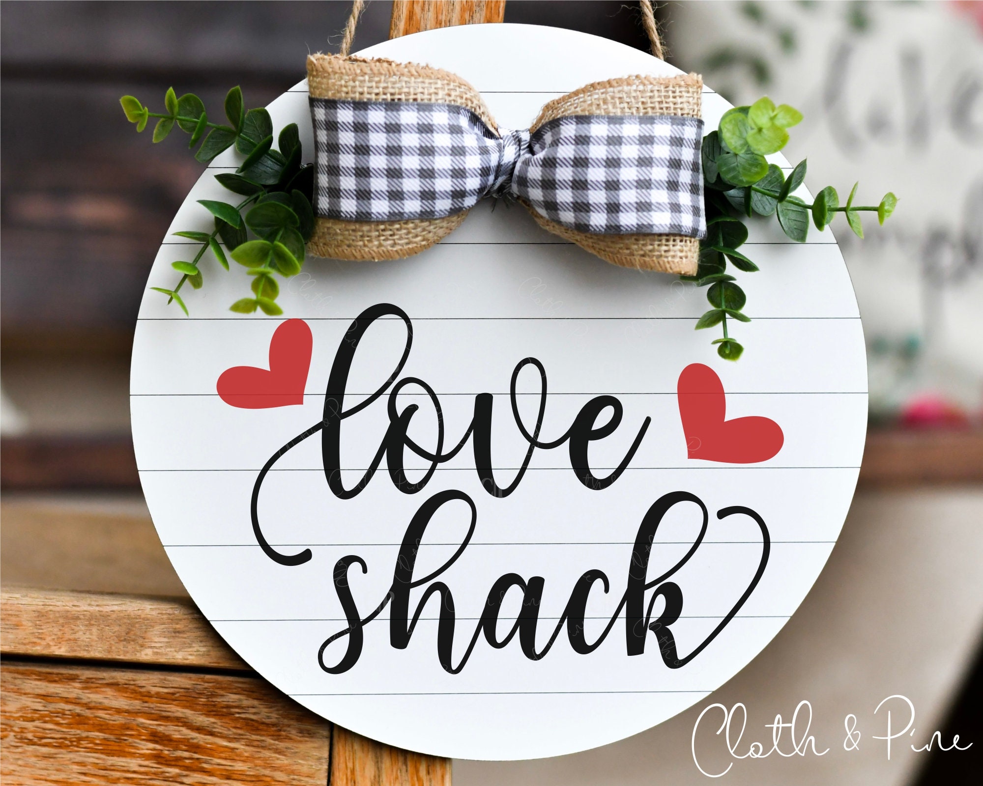 Welcome Love Sign SVG Round Door Signs Svg Valentine's - Etsy