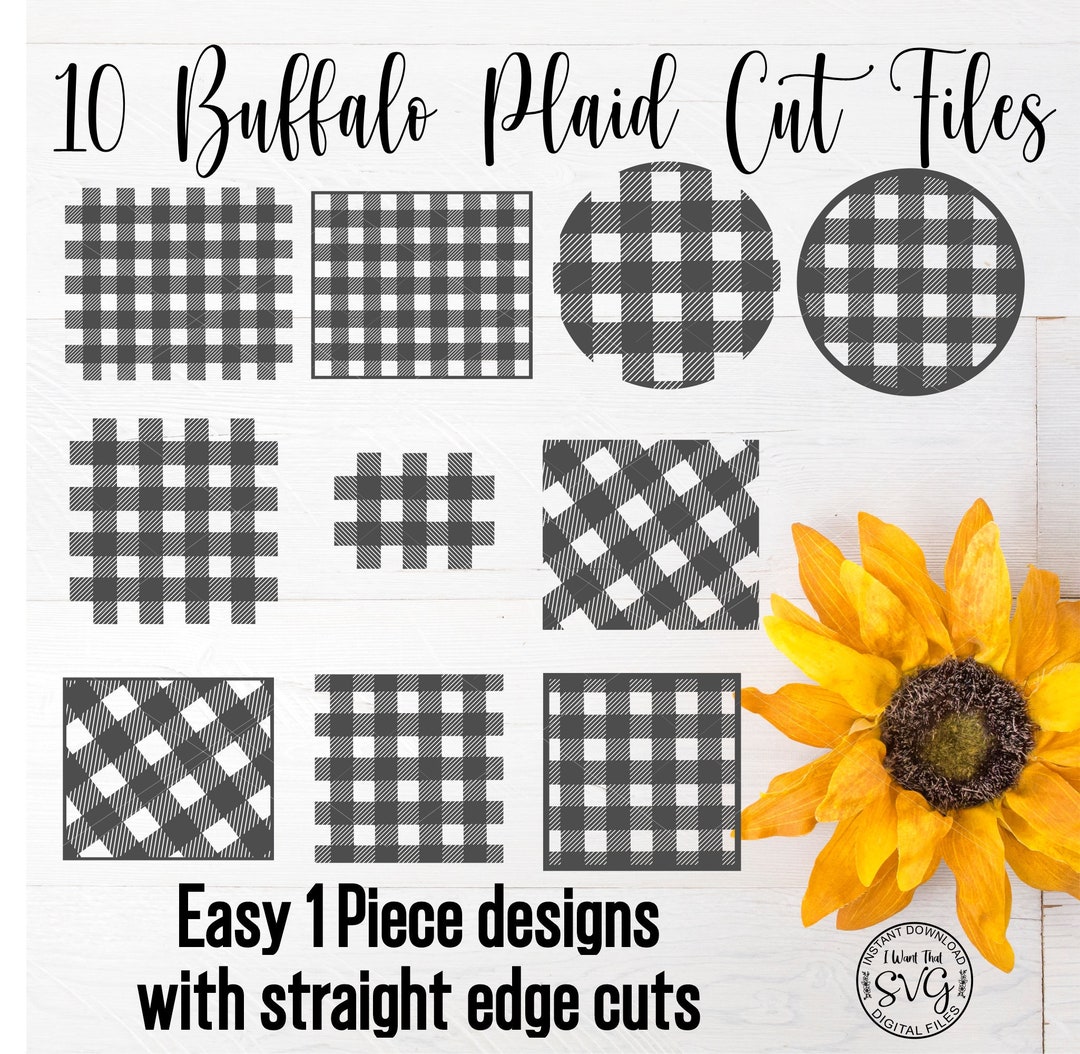 Buffalo Plaid SVG Monogram SVG Plaid SVG Bundle Buffalo - Etsy
