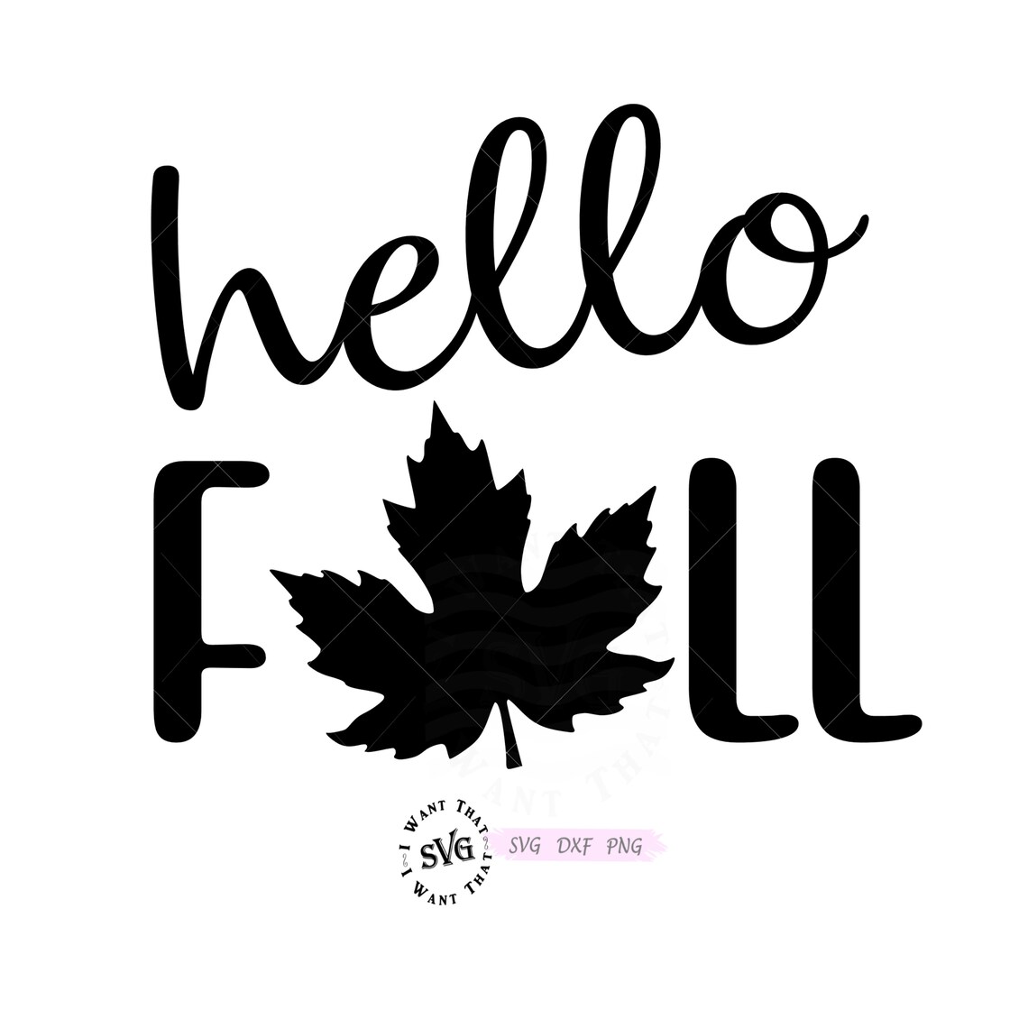 Hello Fall SVG Autumn Svg Maple Leaf Svg Sign Svg Fall | Etsy