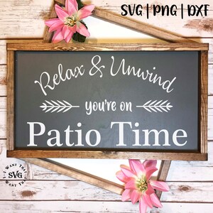Patio Sign Svg Outdoor Svg Wood Sign Svg Vinyl Cut Files - Etsy