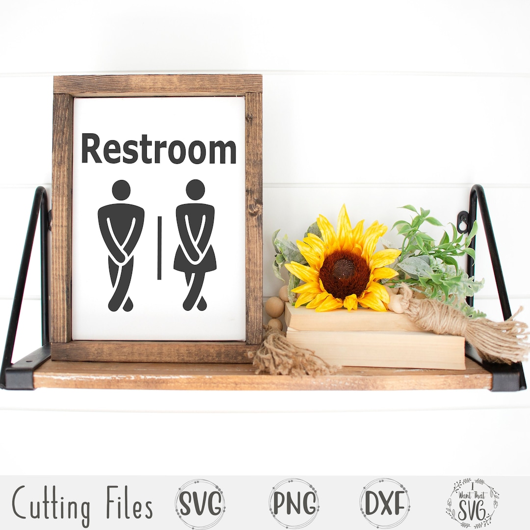 Restroom Svg Restroom Sign Svg Bathroom Svg Funny - Etsy