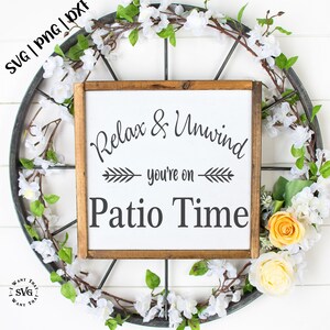 Patio Sign Svg Outdoor Svg Wood Sign Svg Vinyl Cut Files - Etsy