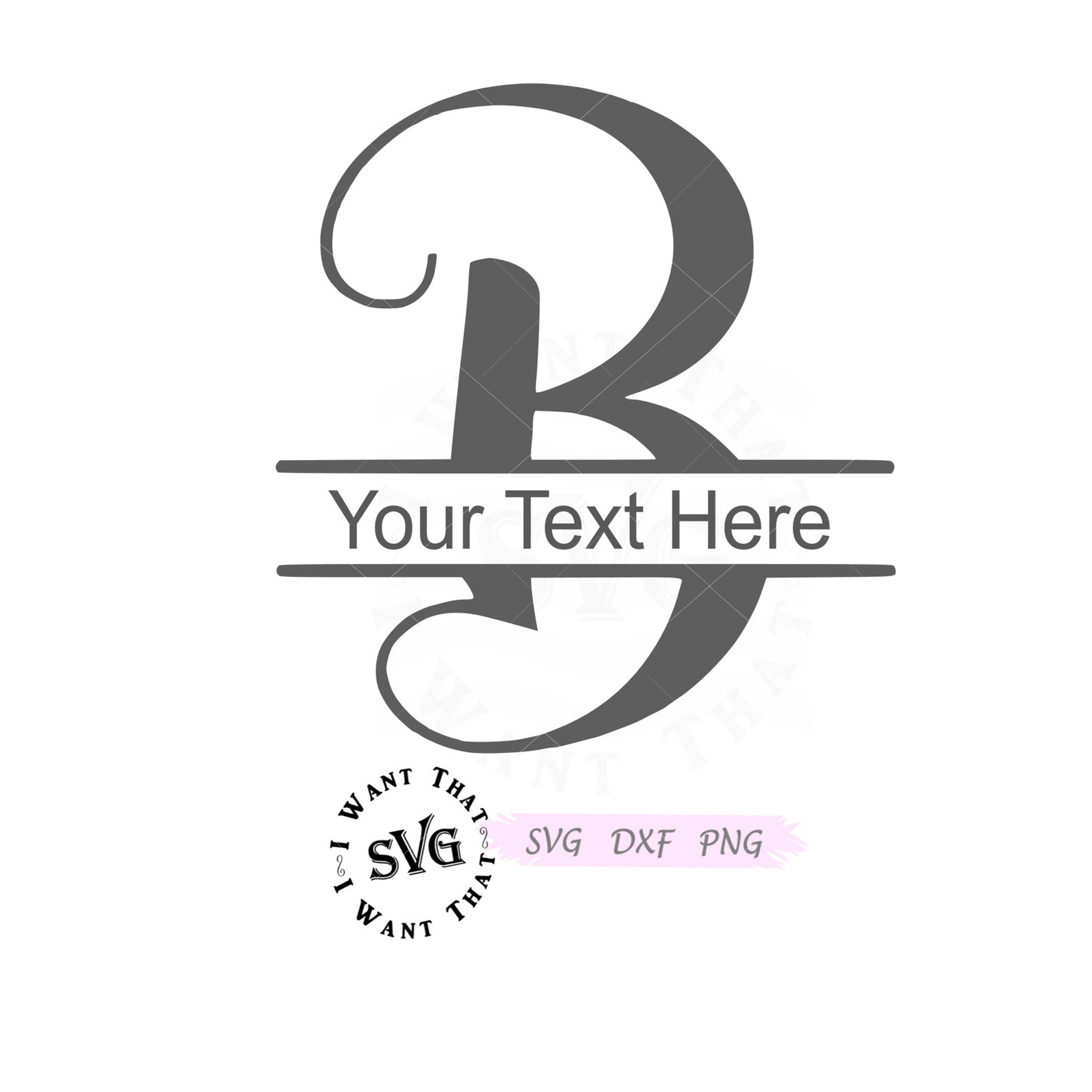 Split Letter B Svg Split Monogram Svg Split Letter | Etsy