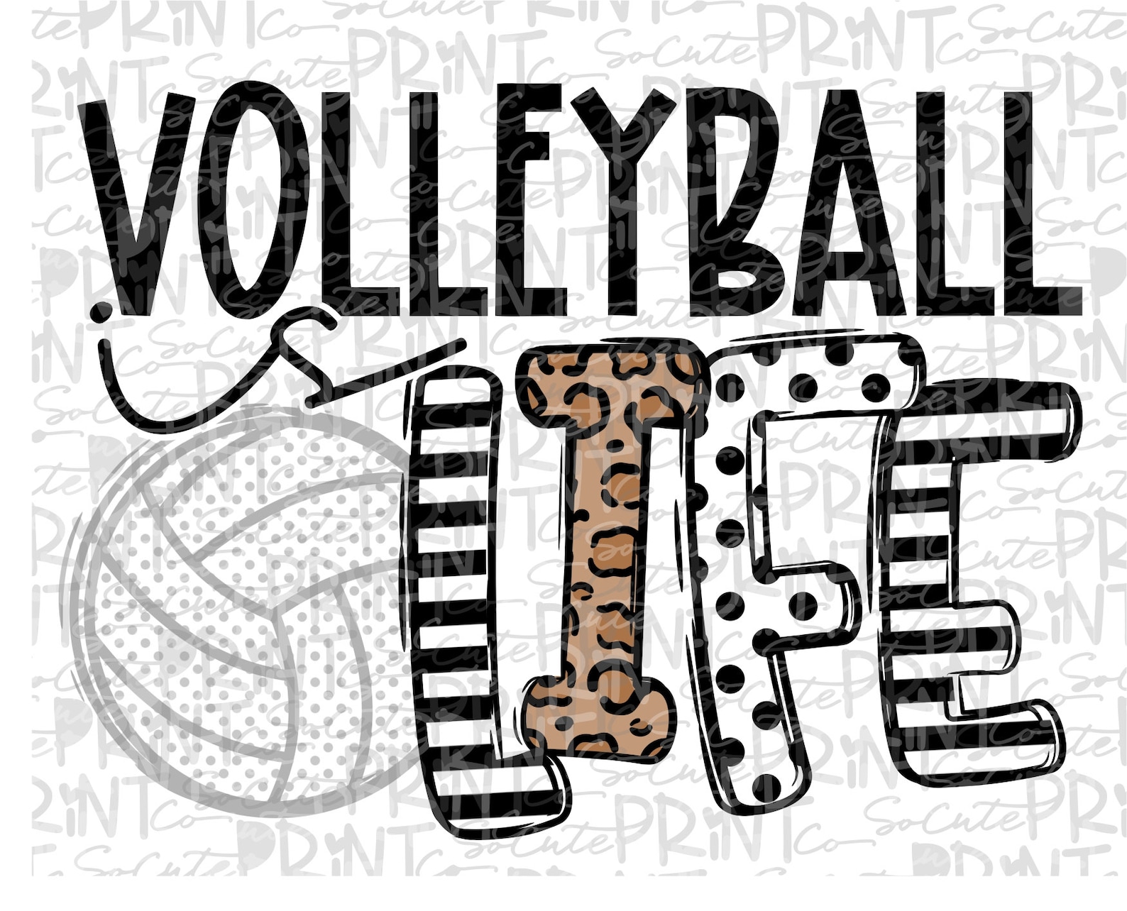 Volleyball is Life Volleyball Sublimation File Volleyball - Etsy