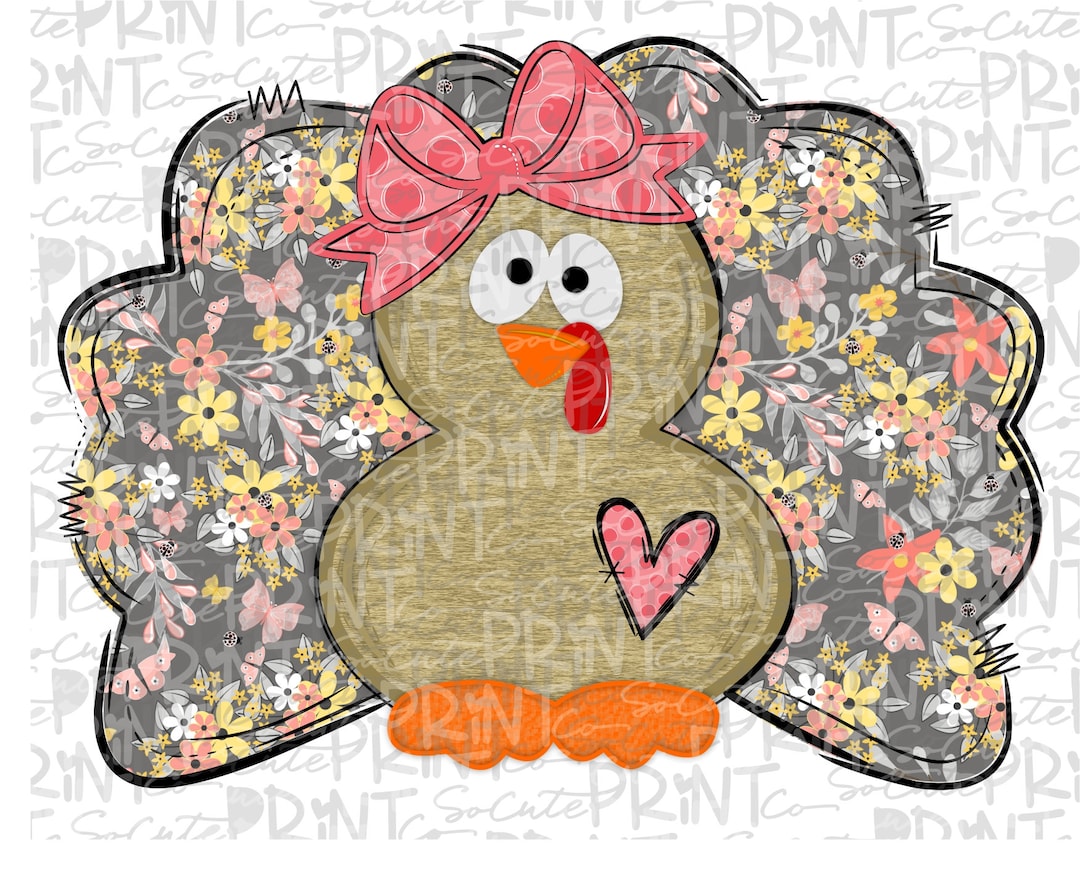 Turkey Thanksgiving Turkey Sublimation Design PNG File for - Etsy