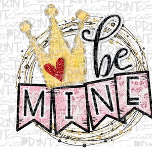 Valentines Day Be Mine Clipart Valentine Png File for - Etsy
